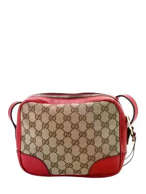 Gucci Bree Disco Gg Canvas With Leather Mini Crossbody Bag - Red