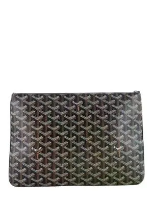 Goyard Goyard Senat Zip Coated Canvas MM Pouch Black