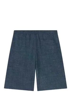 RETORI Retro Drawstring Pleated Shorts - Blue