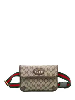 Gucci Gg Supreme Web Neo Vintage Belt Bag - Neutrals