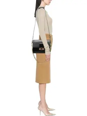LOUIS VUITTON 2019 Calfskin Leather Dauphine Mm Shoulder Bag - Black