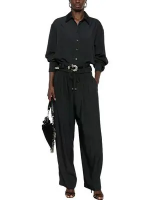 Isabel Marant Étoile Inaya Palazzo Pants With Drawstring Waist - Black