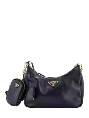 Prada Re-edition 2005 Soft Calfskin Small Shoulder Bag - Black