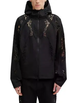 HELIOT EMIL Roan Laser-cut Hooded Jacket - Black