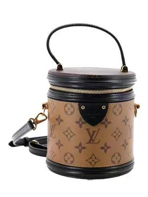 LOUIS VUITTON Cannes Handbag In Reverse Monogram Canvas - Black