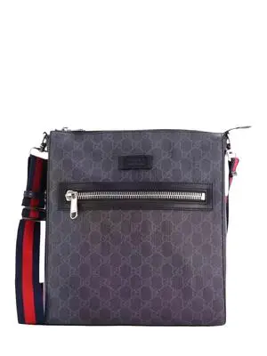 Gucci Gg Coated Canvas Medium Messenger Bag - Black