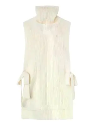 RETORI Rib-knit Side-tie Vest - Neutrals