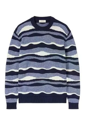 RETORI Retro Crew-neck Sweater - Blue