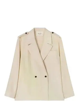 RETORI Retrof'two Buttons Silk Blazer - Neutrals