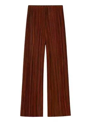 RETORI Retro' Striped Wide-leg Trousers - Brown