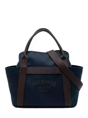Hermès 2024 Toile Sac De Pansage Satchel - Blue