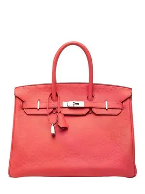 Hermès Clemence Birkin 35 Handbag - Red