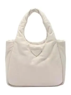 Prada Padded Leather Tote Bag - White