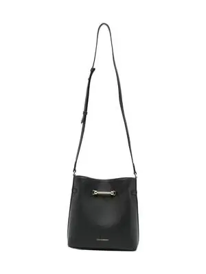 Strathberry Corda Bucket Leather Tote Bag - Black