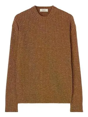 RETORI Ribbed-knit Crew-neck Sweater - Brown