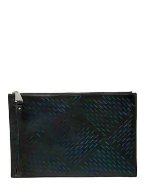 Bottega Veneta Perforated Leather Clutch Bag - Black