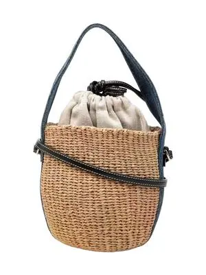 Chloé Small Raffia Bucket Bag Satchel - Neutrals
