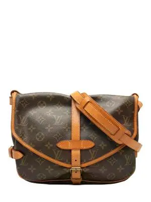 LOUIS VUITTON 1992 Monogram Saumur 30 Crossbody Bag - Brown