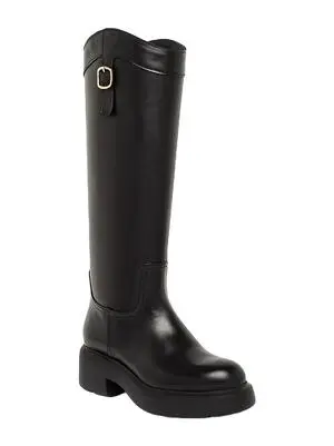Santoni Leather Easy Boot - Black