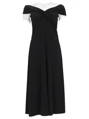 Michael Kors Off-shoulder Ruched Maxi Dress - Black