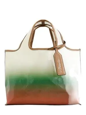 3.1 Phillip Lim Coated Canvas Ombre Mini Market Tote - Flame/cactus Multi