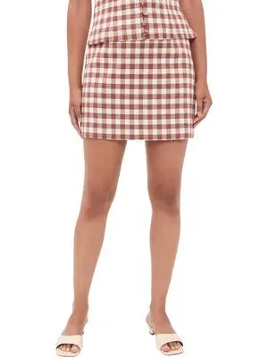 Hill House Home The Hallie Skirt - Rust Gingham