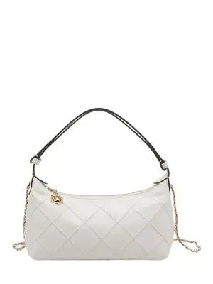 Tory Burch Fleming Quilted Leather Pouch - Ecru