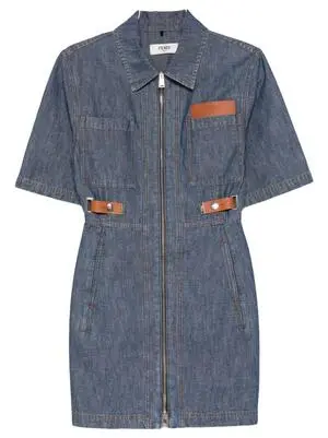 Fendi Denim Short Dress - Navy