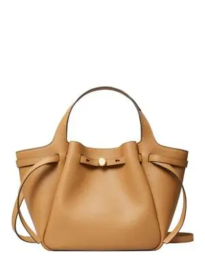 Tory Burch Romy Small Leather Tote - Brown