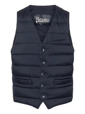 Herno Quilted Down Vest - Navy