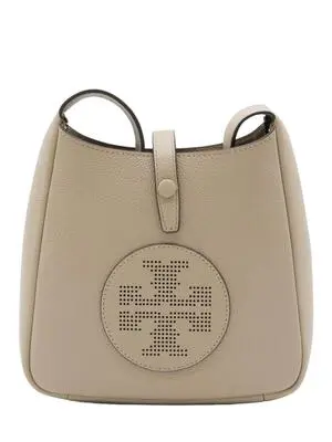Tory Burch Miller Leather Hobo Bag - Grey
