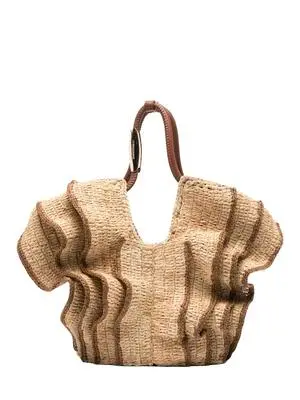 Zimmermann Small Raffia Tote - Beige