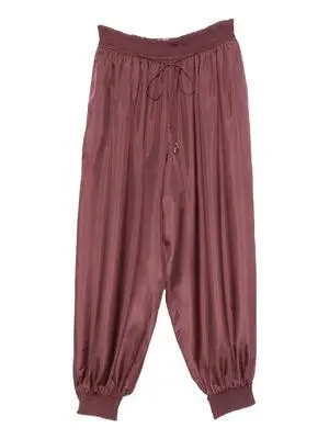 Zimmermann Aster Silk Gathered Detail Trousers - Brown