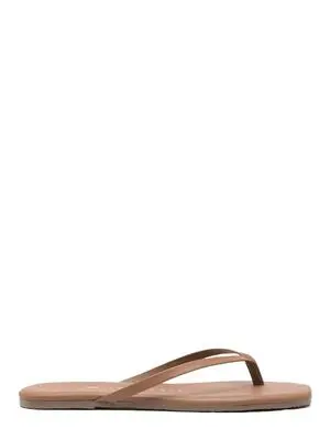 TKESS X TESSABIT Lily Leather Thong Sandals - Brown