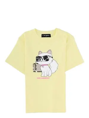 KARL LAGERFELD Karl Lagerfeld Printed Cotton Blend T-Shirt