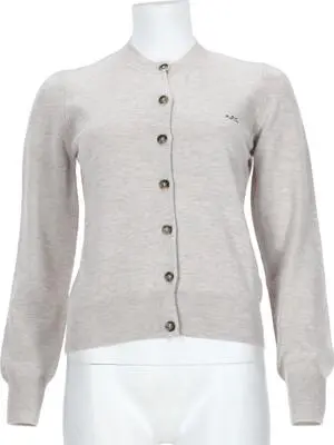 A.p.c. Cardigan In Virgin Wool - Grey