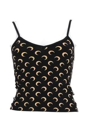 MARINE SERRE Moon Jersey Top - Black