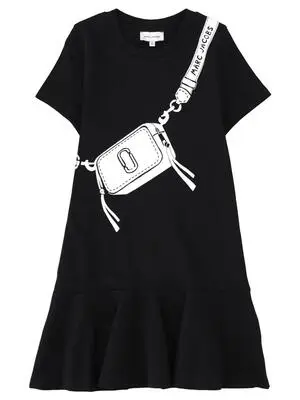 Marc Jacobs Cotton Dress With Graphic Print - Black