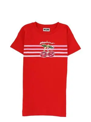 Moschino Cotton T-shirt With Cherry Print - Red