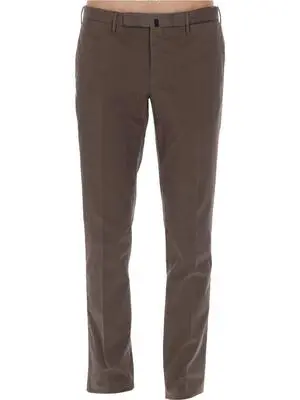 Incotex Cotton Blend Trousers - Brown
