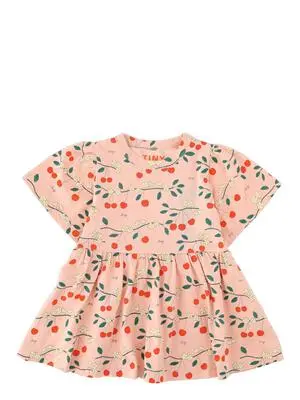 TINYCOTTONS Cherry Print Cotton Dress - Pink