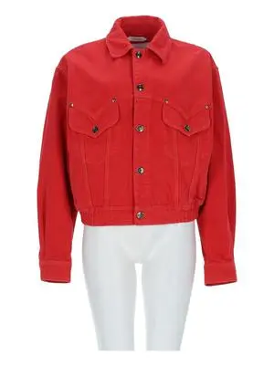Versace Denim Blouson Jacket - Red