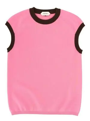 Versace Cotton Knit Top - Pink