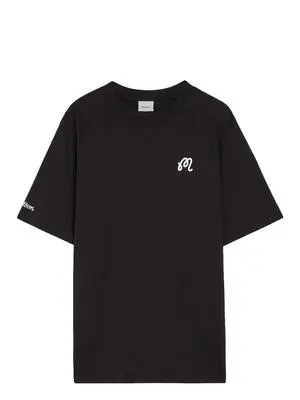 MALBON Bermuda Logo-print Cotton T-shirt - Black