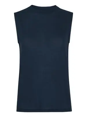 LITERARY SPORT Naomi Cotton Tank Top - Navy