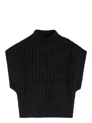 SKIIM Chunky Ribbed-knit Cashmere Vest - Black