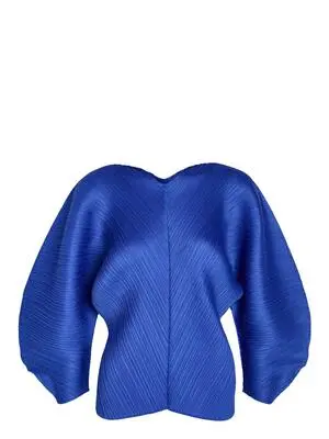 Issey Miyake Sculpted Woven Top - Blue