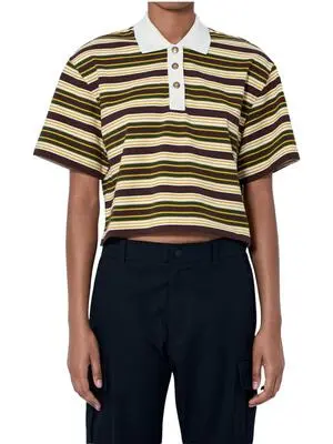 Moncler Striped Short-sleeve Polo Shirt - Black