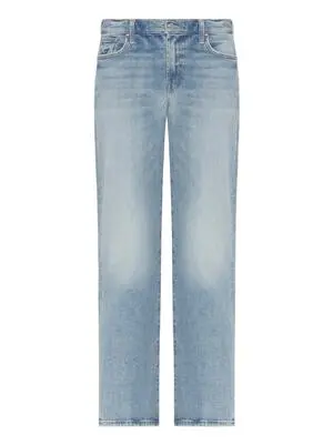MOTHER MOTHER Mid Rise Rambler Jeans With Heart Detail Blue