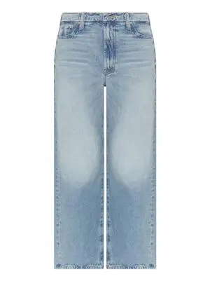 MOTHER Dodger Flood" Wide Leg Jeans - Blue